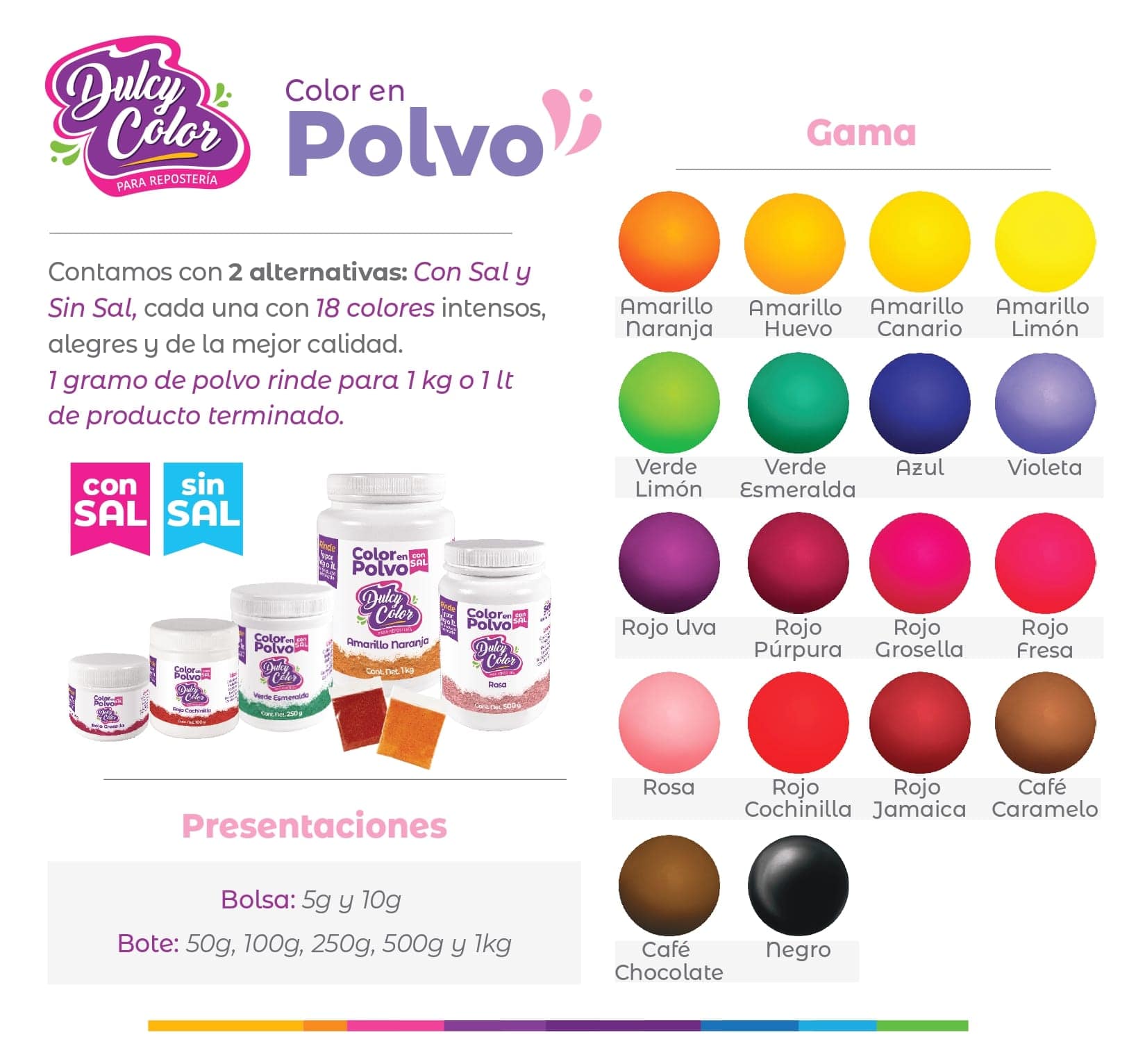 Color en polvo SIN SAL - Dulcy Color - Venta de productos para ...